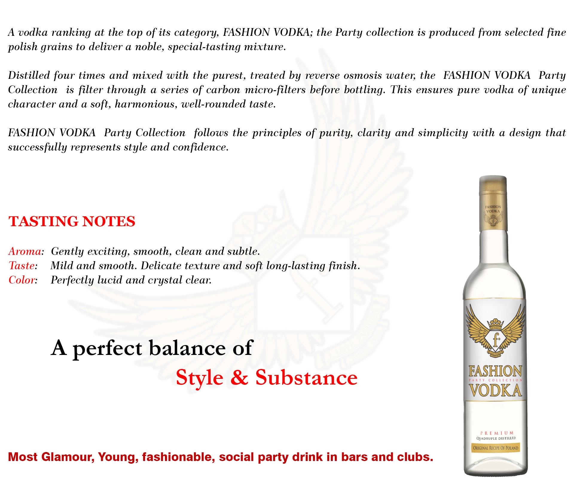 Fashion Vodka | Kristal Spirits India Pvt Ltd